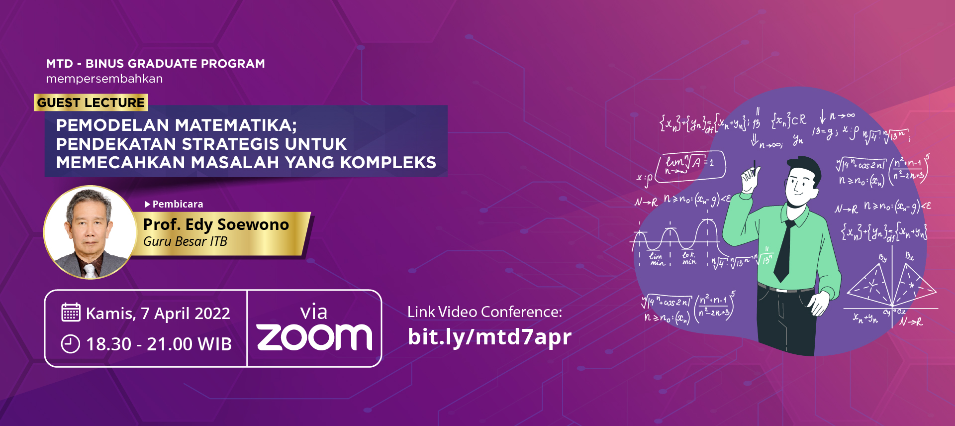 Guest Lecture: Prof Edy Soewono – Master of Industrial Enginering